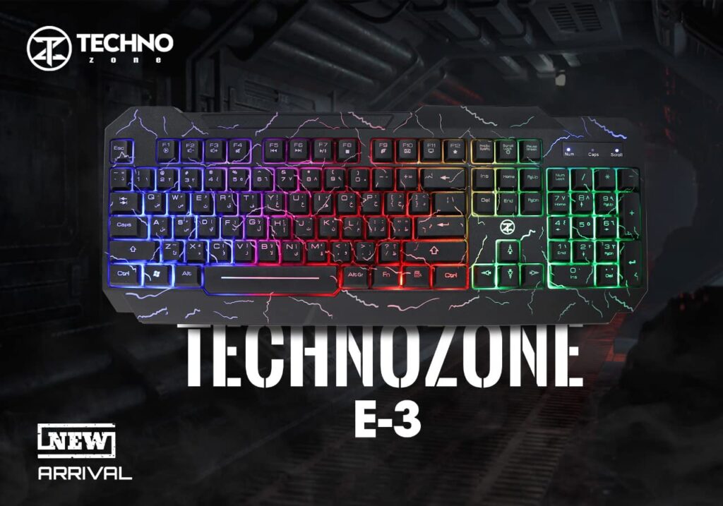 TECHNO E3 GAMING USB Keyboard - | Al Fath Technology