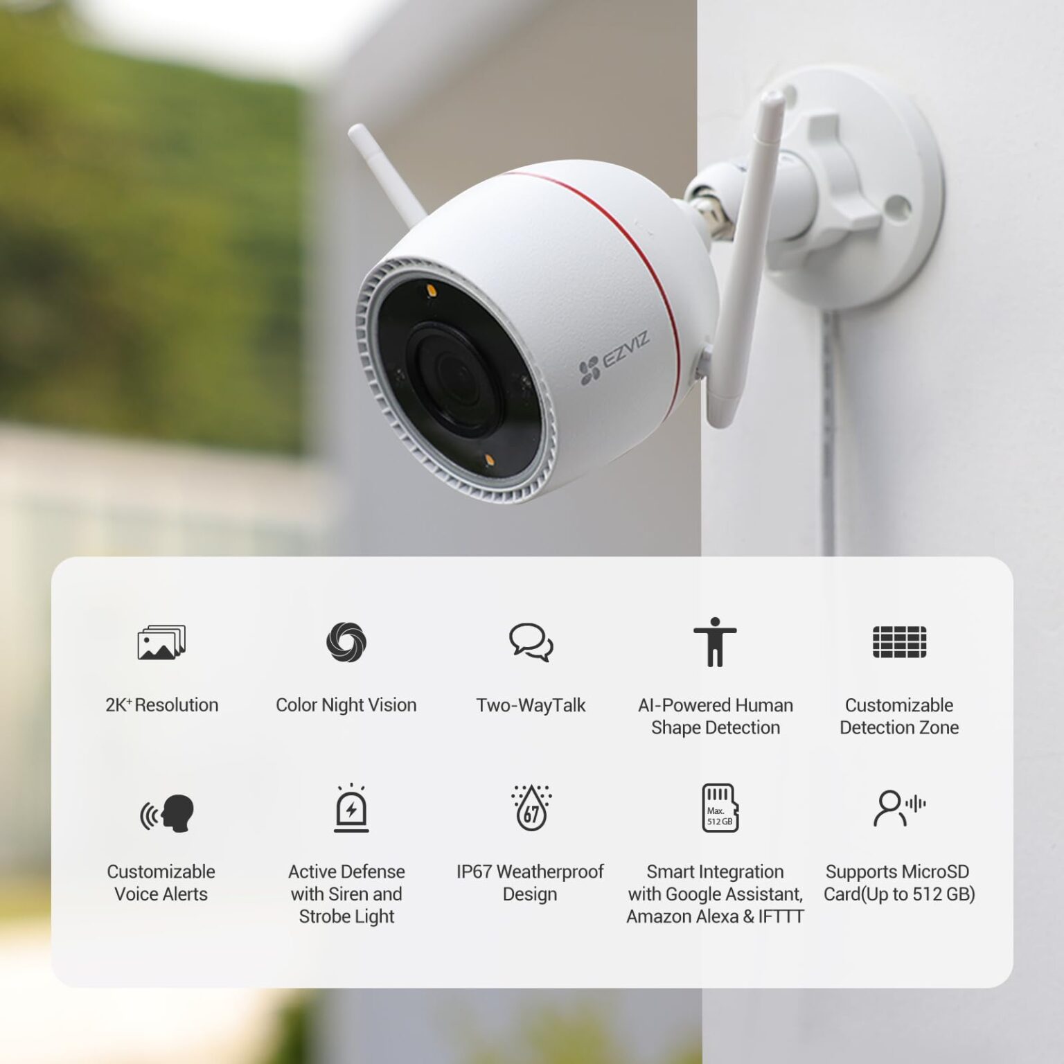 Ezviz H3C 3k Color 5MP Wi-Fi Smart Camera - | Al Fath Technology